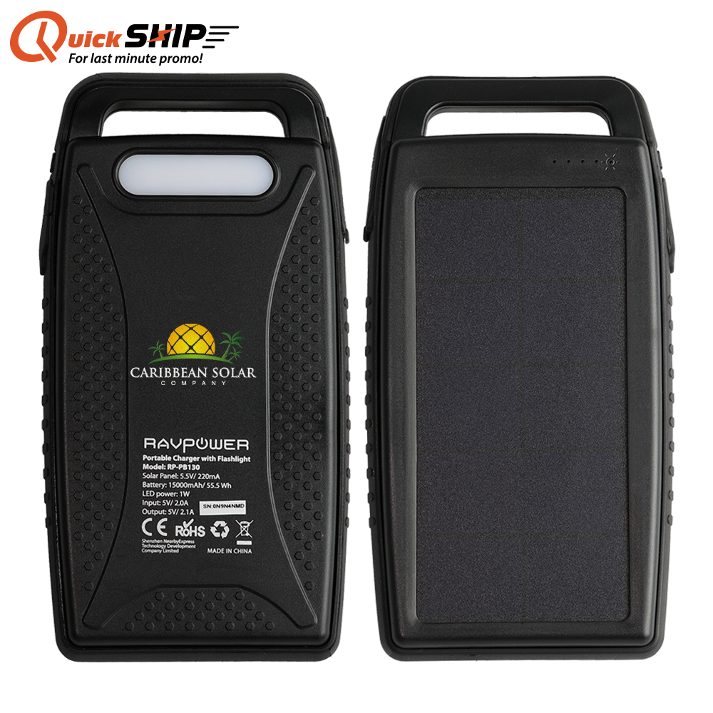 Tribune RAVPower Outdoor Solar Mega Power Bank 15000 - RP-PB130 ...