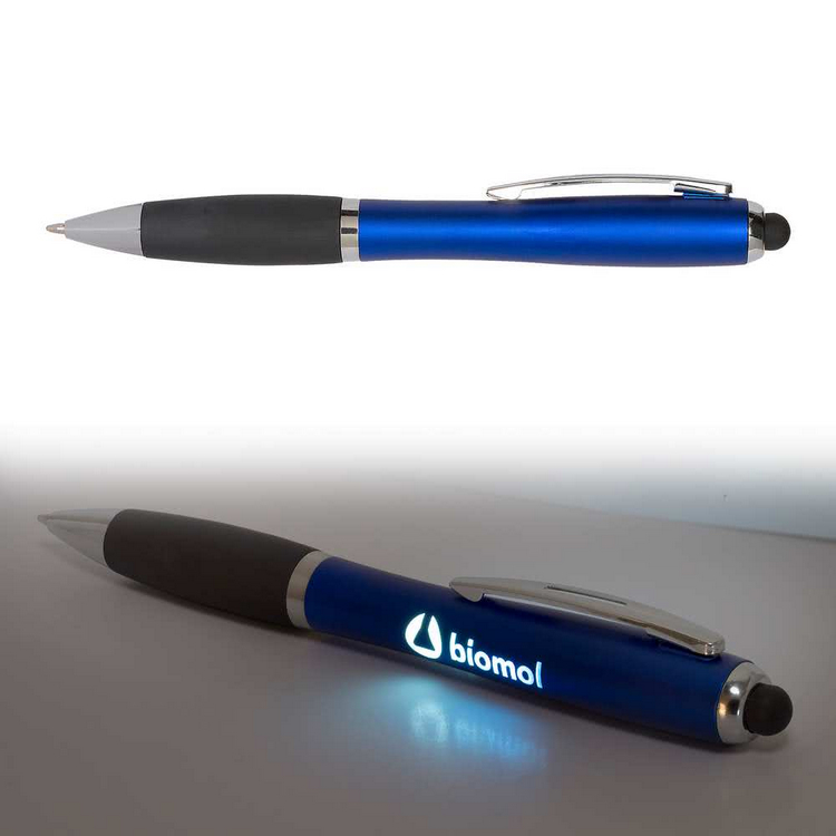Logo lightup 3-in-1 ballpoint pen and stylus - PEN15 | SunJoy Group, Inc.
