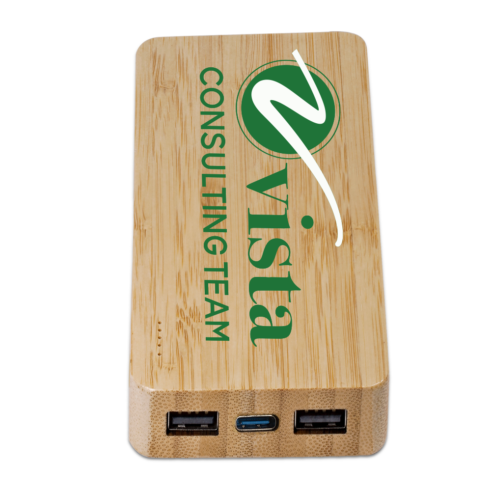 Hayes Street Bamboo Wireless Power Bank 10000 - PWB263 | SunJoy Group, Inc.