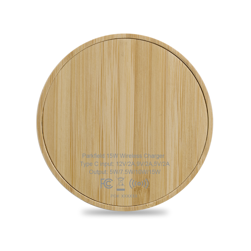 Parkfield 15W Bamboo Eco-Friendly Wireless Charger - WSC116 | SunJoy ...