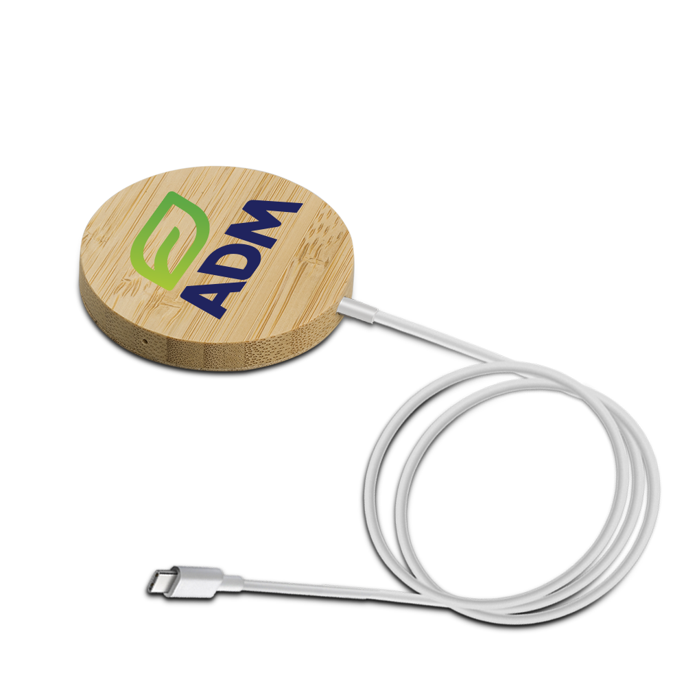 Rosedale 15W Bamboo Magnetic Wireless Charger - WSC132 | SunJoy Group, Inc.