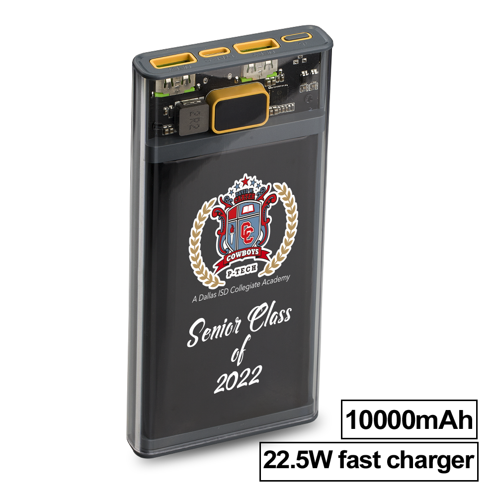 Nauvoo Transparent QuickCharge Power Bank - PWB357 | SunJoy Group, Inc.